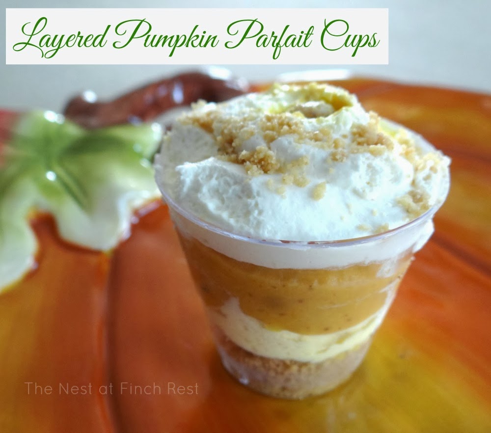 The Nest at Finch Rest: Double Layer Pumpkin Parfait Cups Recipe