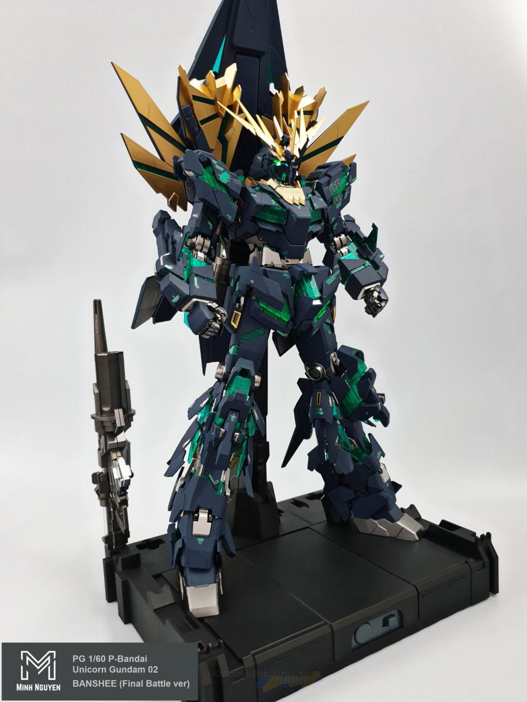 Painted Build: PG 1/60 P-Bandai Banshee Norn [Final Battle Ver.]