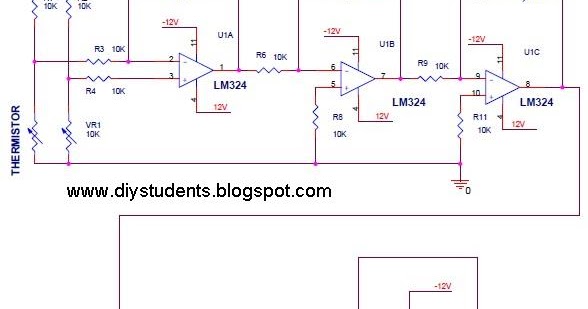 DIY Students: Thermistor with OPAMP control circuit