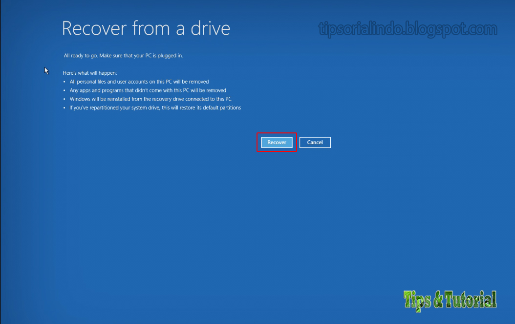 Cara Membuat dan Menggunakan Recovery Drive Windows 10/11 ...