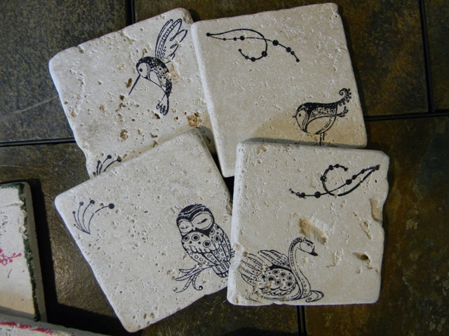 With Our Powers Combined: Stone Tile Coasters