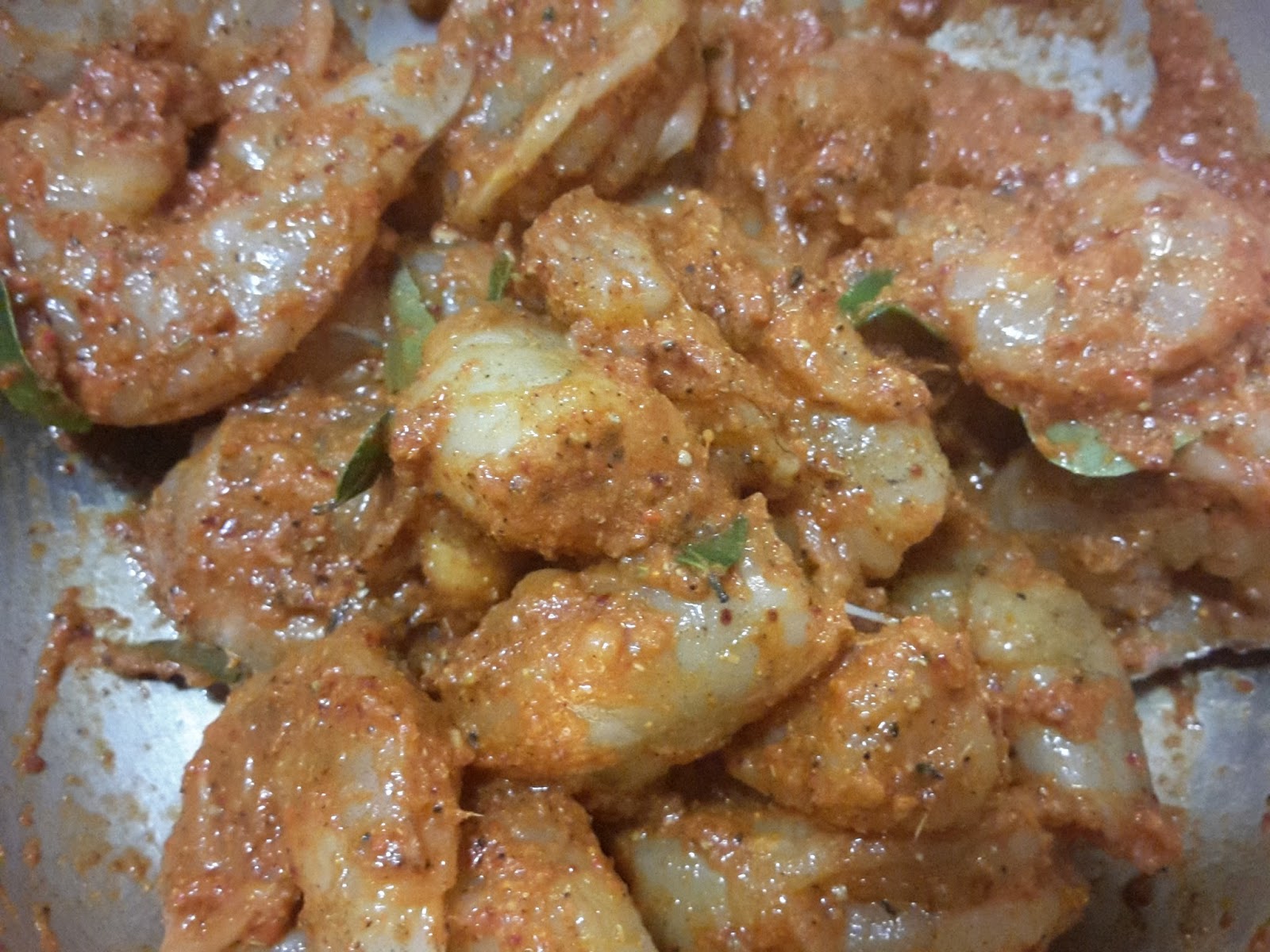 കഞ്ഞീം കറീം ....: Kerala Style Prawn Fry / Nadan Chemmeen fry