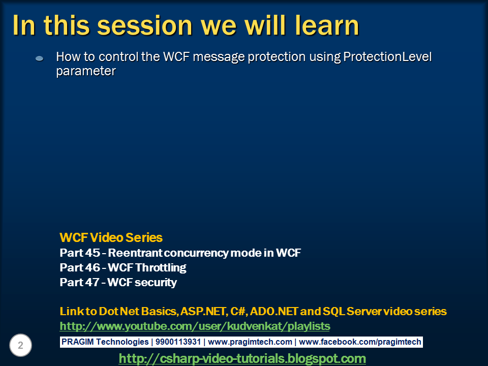 Sql Server Net And C Video Tutorial Part 48 Controlling Wcf Message Protection Using