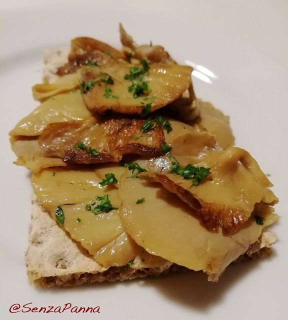 SenzaPanna: Pleurotus grigliati alla sarda. La ricetta del lunedì.