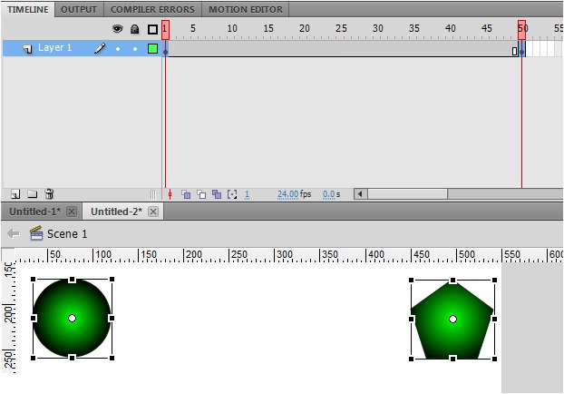 Membuat Animasi Shape Tween