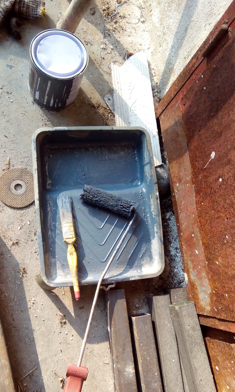 Tanam Cili Fertigasi Di Halaman: Tapak kaki Tangki Air