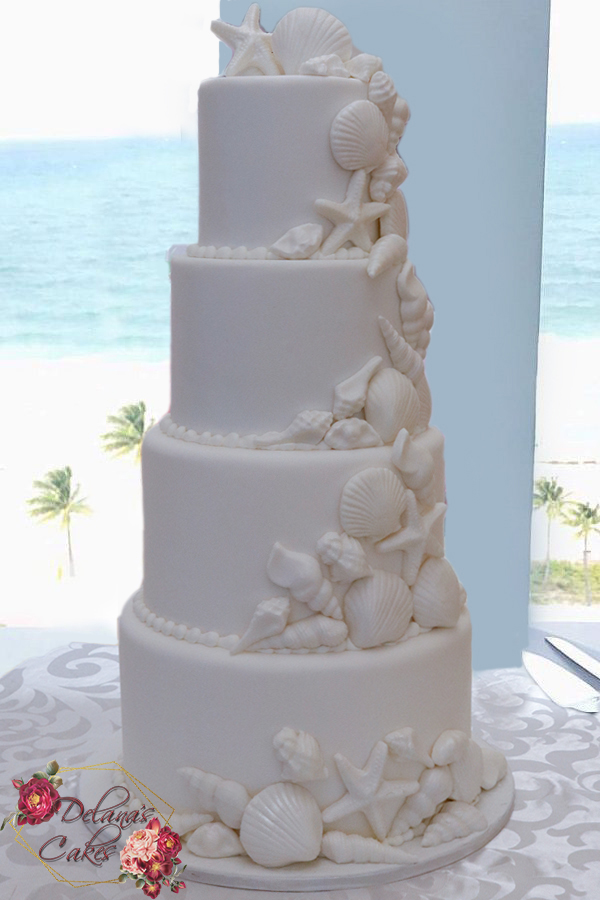 Delana's Cakes: Seashells Wedding Cake