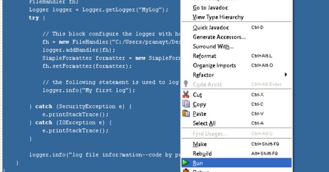 Generate Log File Through Java Programming Language