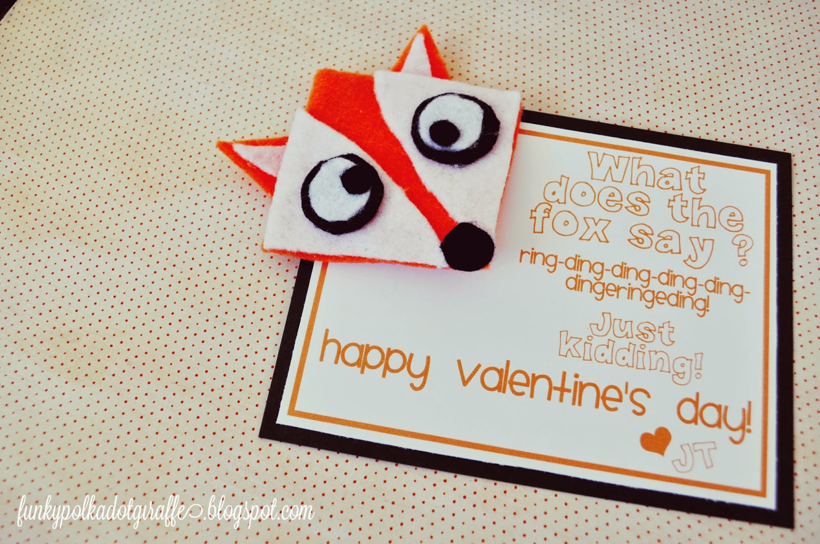 Funky Polkadot Giraffe: Valentine Idea: What Does the Fox Say? Bookmark ...