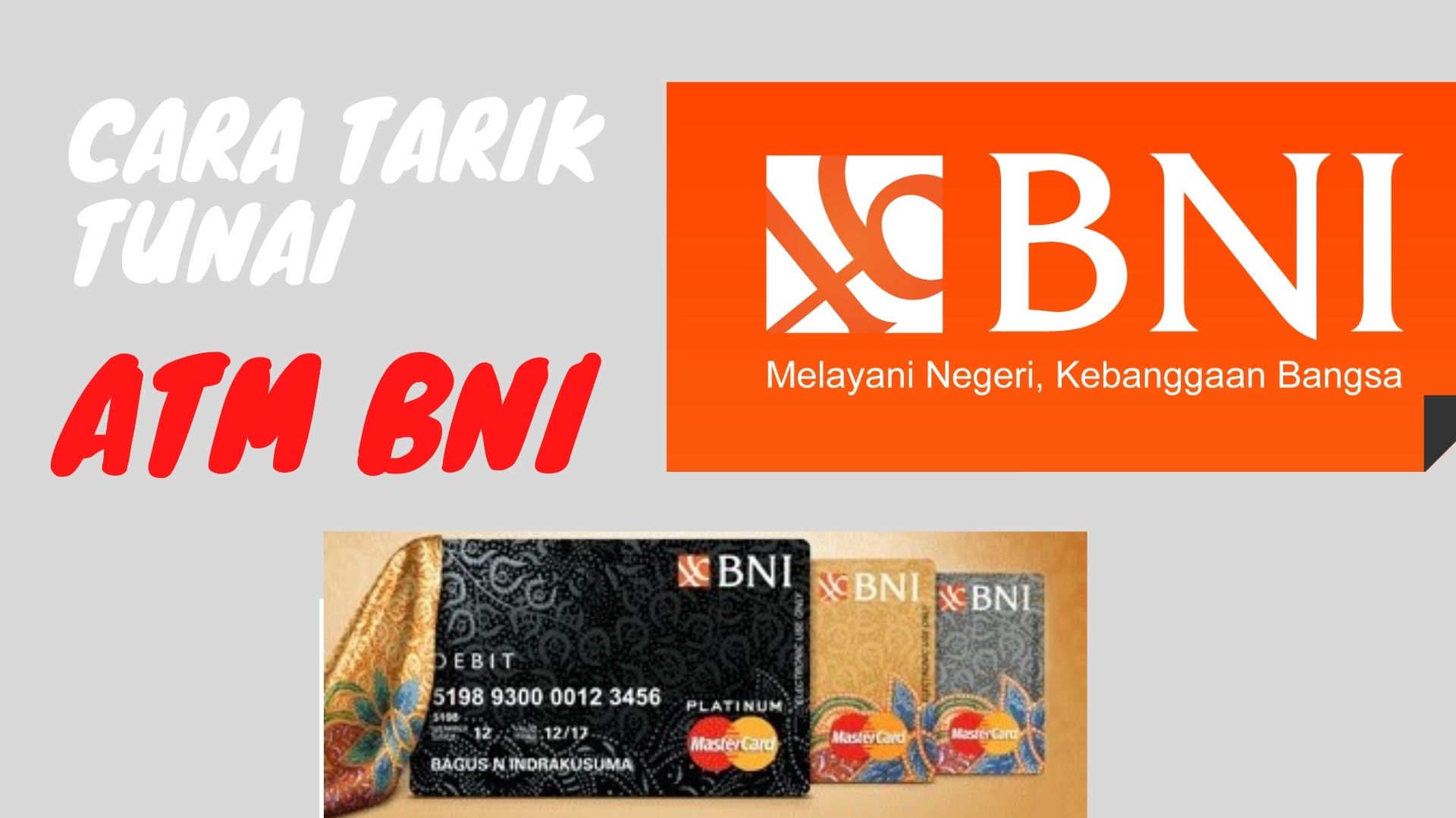 Cara Tarik Tunai BNI di ATM : Tanpa dan Pakai Kartu ATM