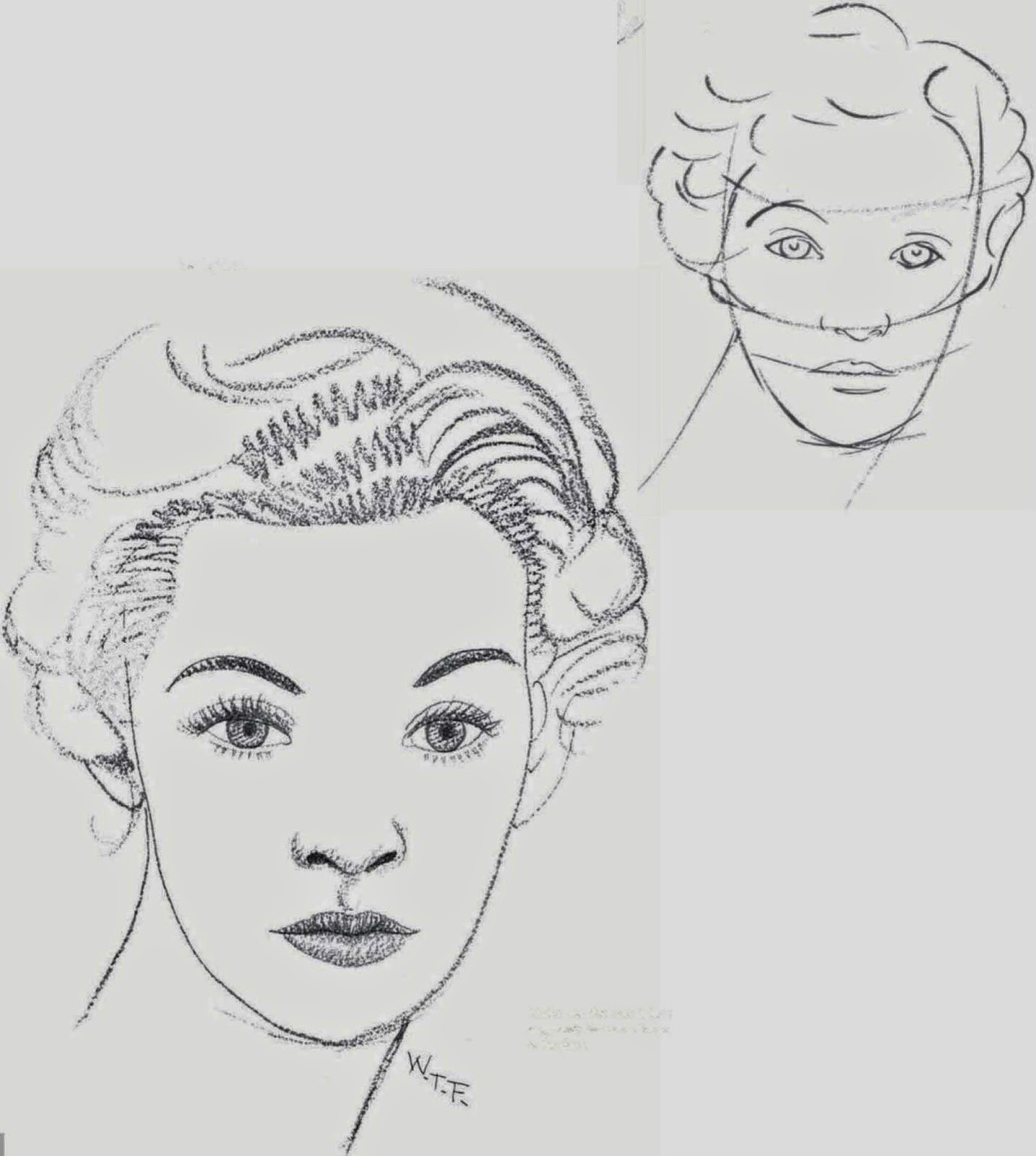 Drawings: WOMEN: FRONTAL VIEW