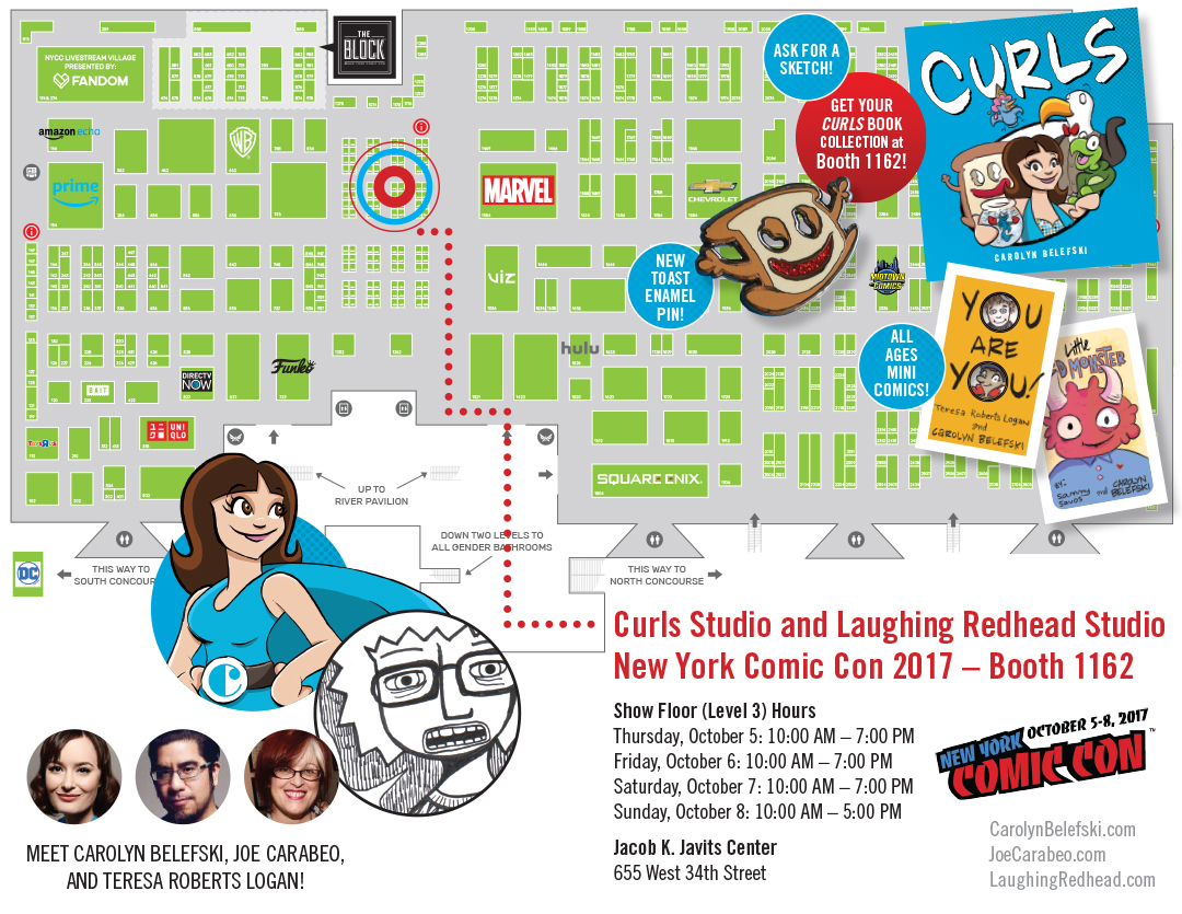 Curls Studio: New York Comic Con 2017 - Booth 1162 on the Show Floor