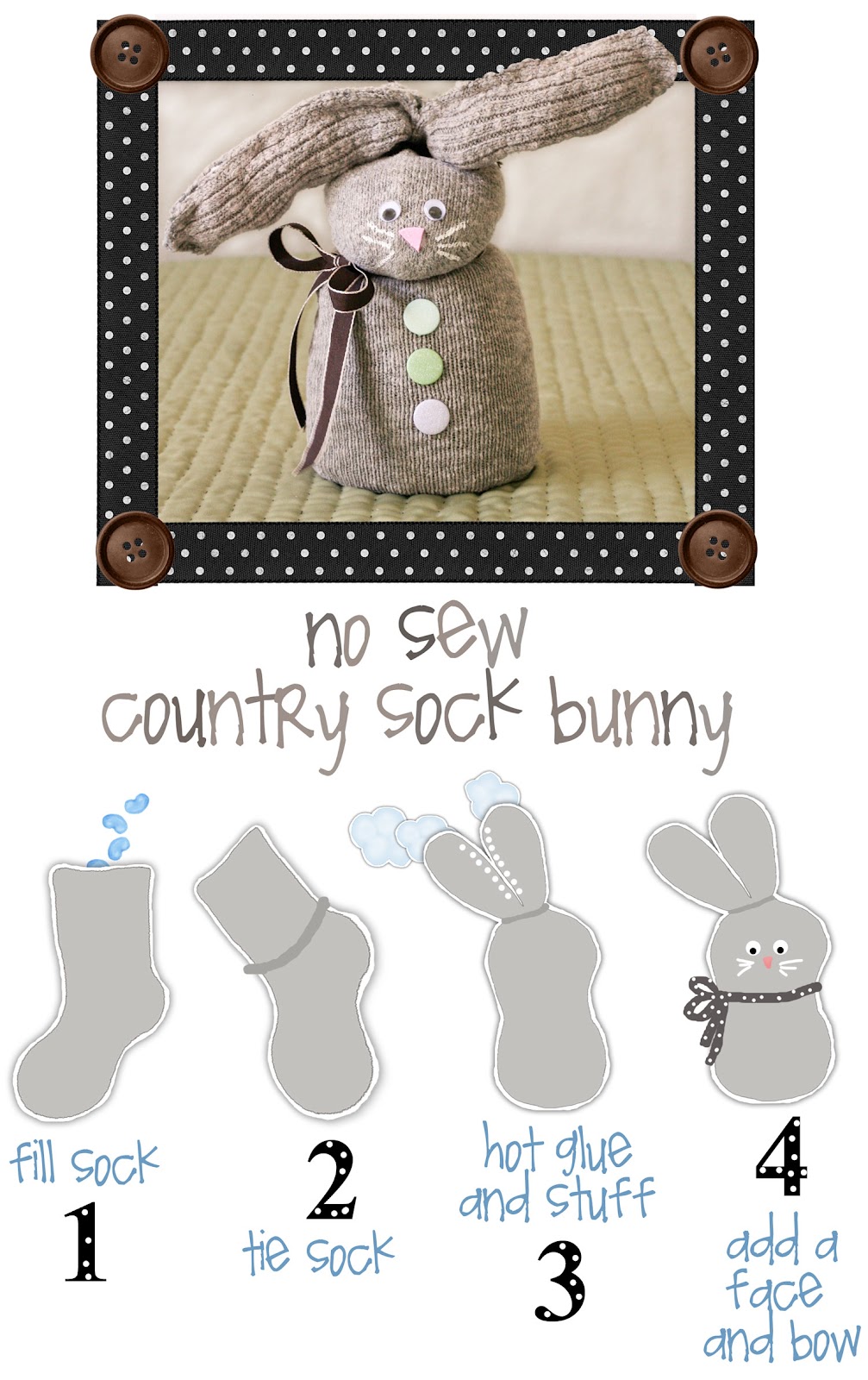 KATE&MACY: No Sew Sock Bunny