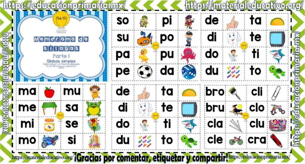 ACTIVIDAD 1.Las palabras y sus sílabas. Semana 2. DIA 1.