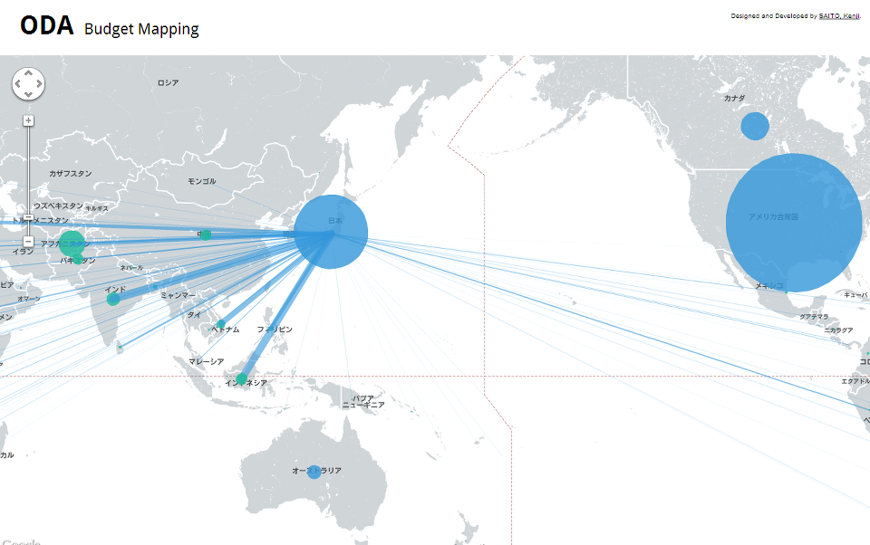 世界経済新聞: ODA予算マップ