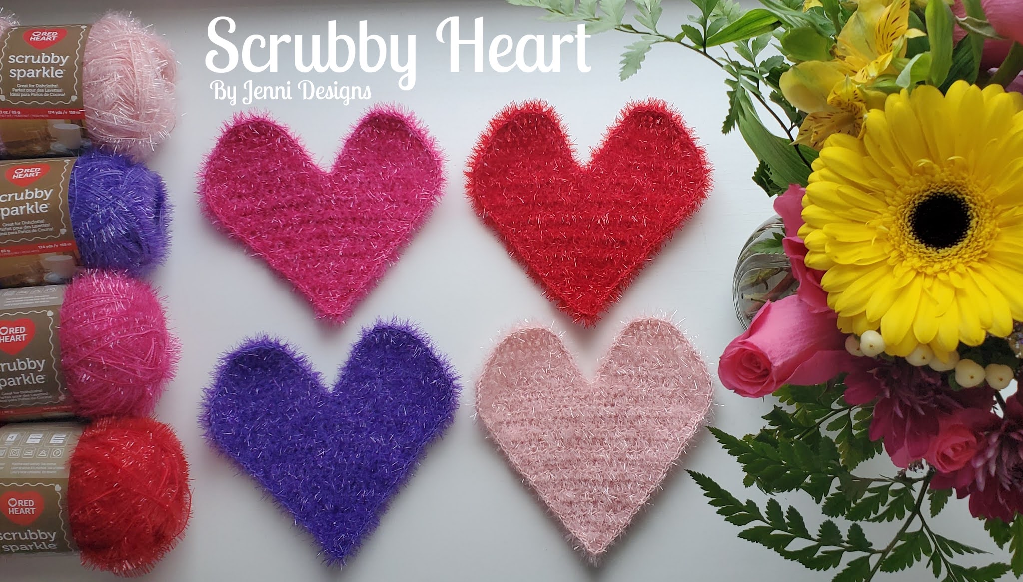 By Jenni Designs: Free Crochet Pattern: Scrubby Heart