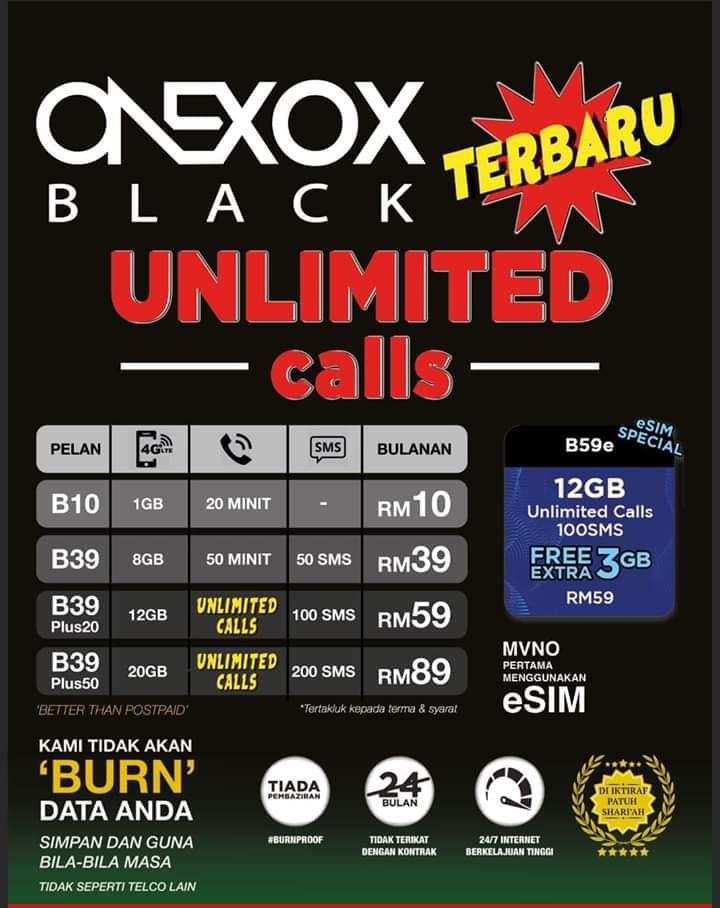Kelebihan Simkad Onexox Black - ONEXOX SIMKAD JIMAT