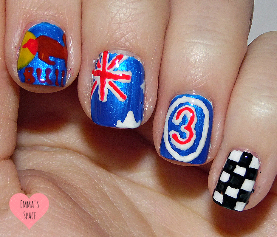 Formula One/Daniel Ricciardo/Red Bull Nail Art
