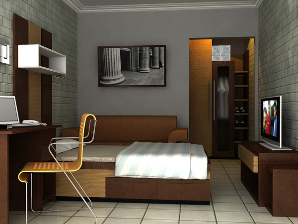 KAMAR TIDUR KECIL MINIMALIS | INTERIOR