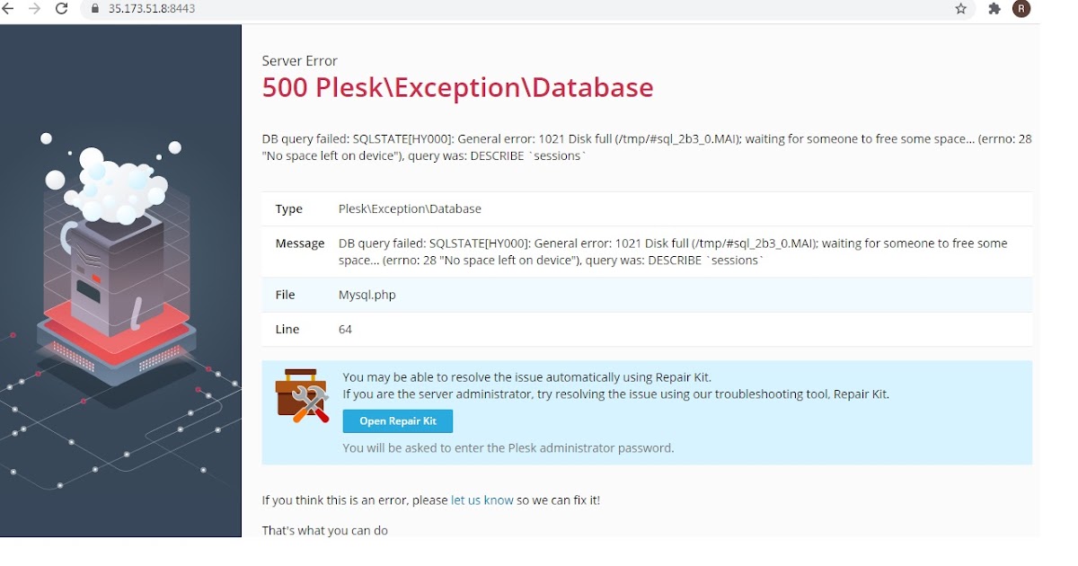 Yo Friki Error Db Query Failed Sqlstate Hy000 2002 En Plesk