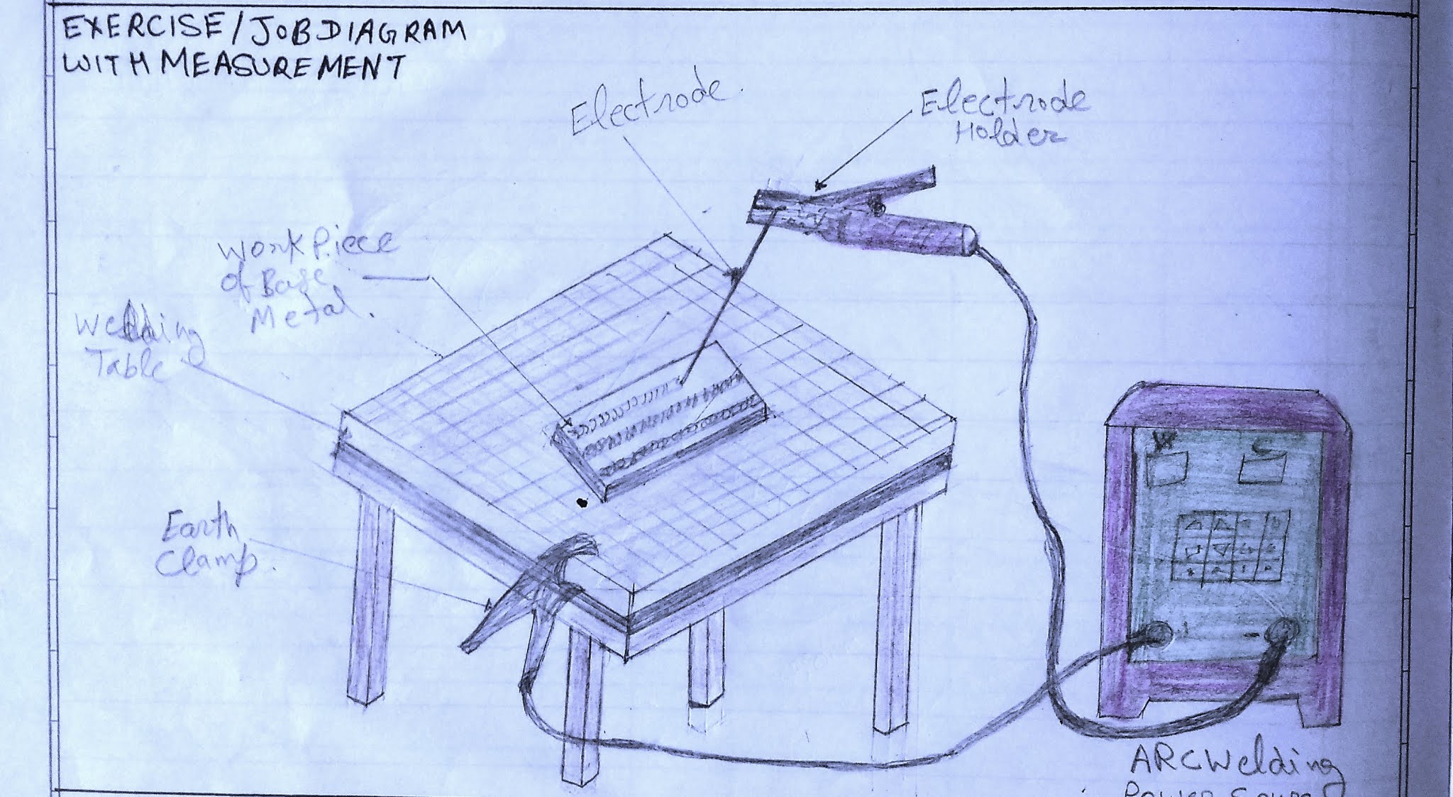 Welding Practical The straight line bead on M.S. plate.