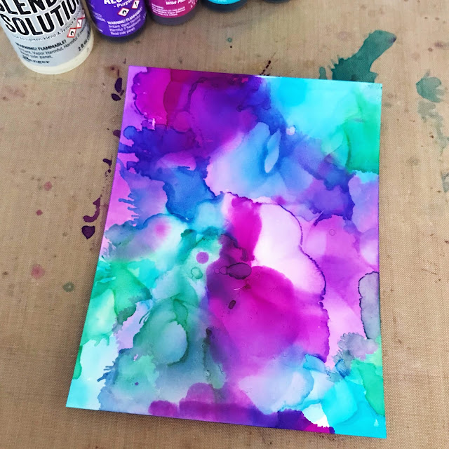 carly tee: galaxy backgrounds with alcohol inks