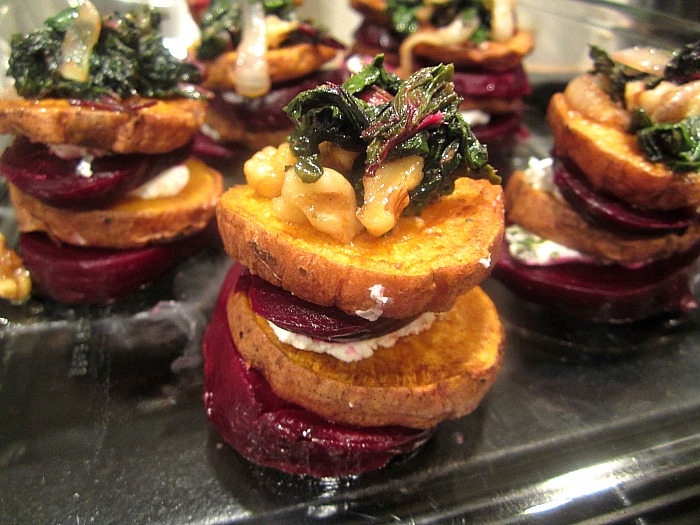Beet & Sweet Potato Stacks