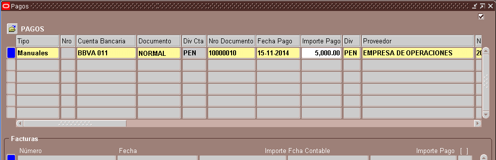 Compartiendo Tips de Oracle: Pagos manuales y Rapidos