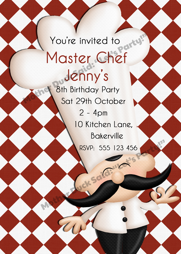 Mother Duck Said: "Lets Party!": Triplets Masterchef Party / Cooking ...