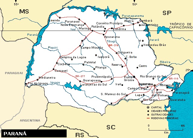 Geodocências Atividades Mapa Do Paraná