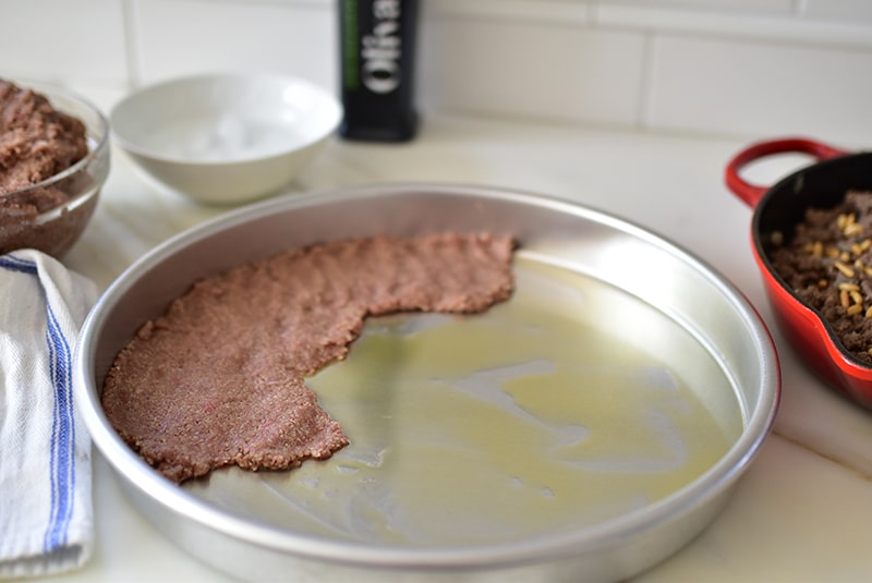 Kibbeh Sahnieh in a Round Pan Recipe | LEBANESE RECIPES