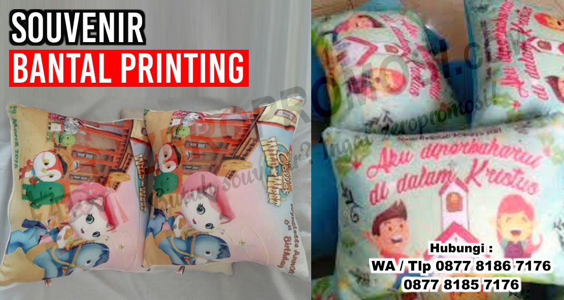 Souvenir Bantal Printing Custom - bantal Promosi | zeropromosi ...