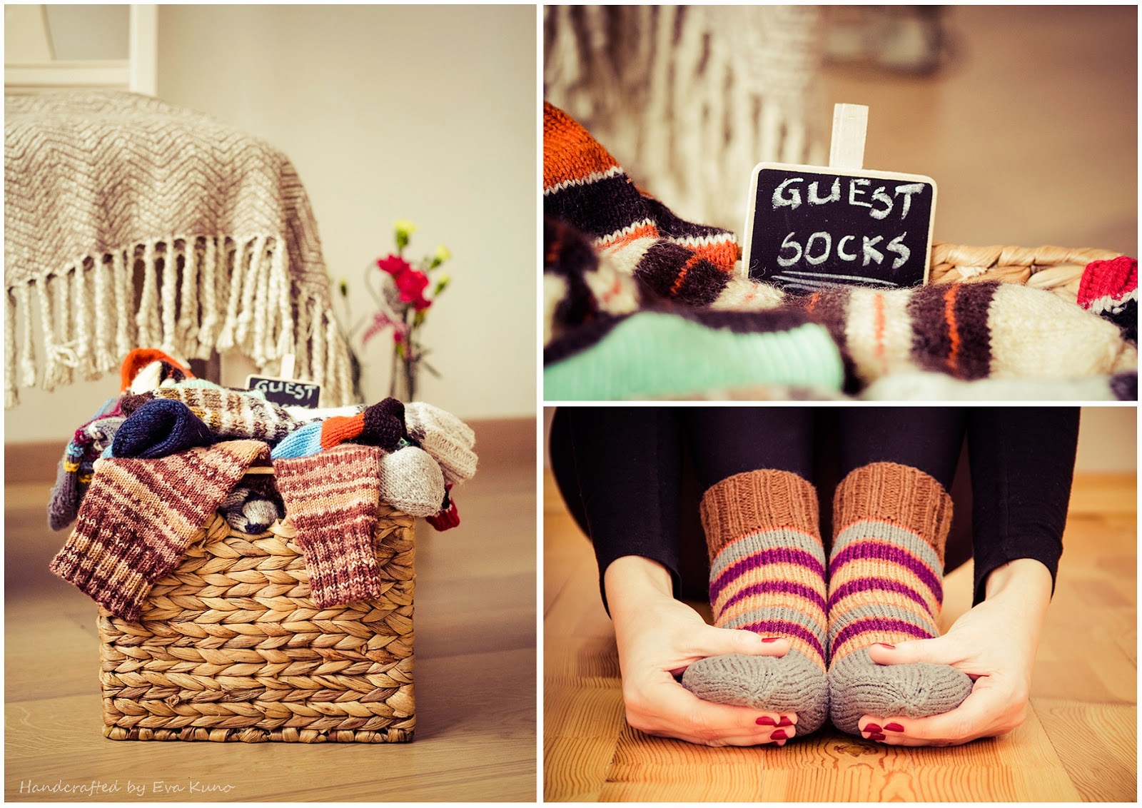 Handcrafted By Eva Kuno: Guest Socks for lovely guests!