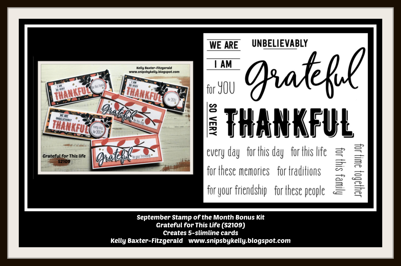 SNIPS BY KELLY: September Stamp of the Month Bonus Kit: S2109