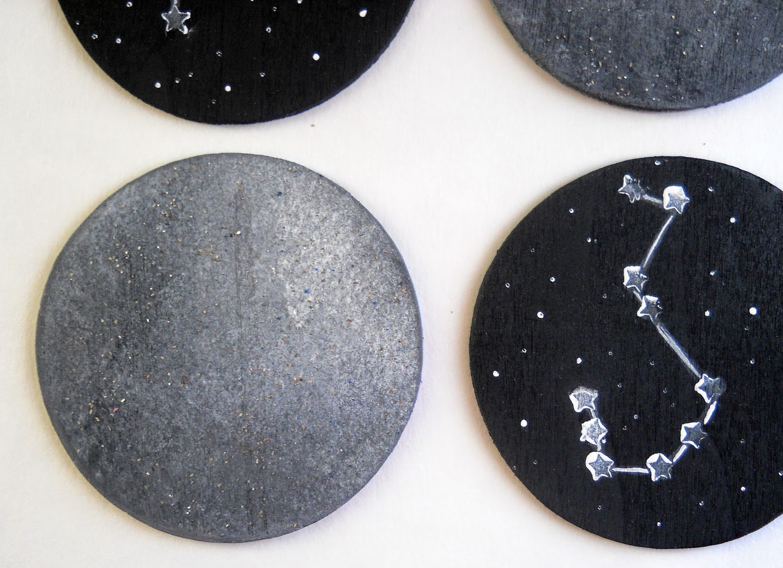 Moon And Star Constellation Coasters DIY - Running With A Glue Gun