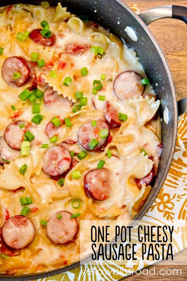 Cheesy Smoked Sausage & Pasta recipe