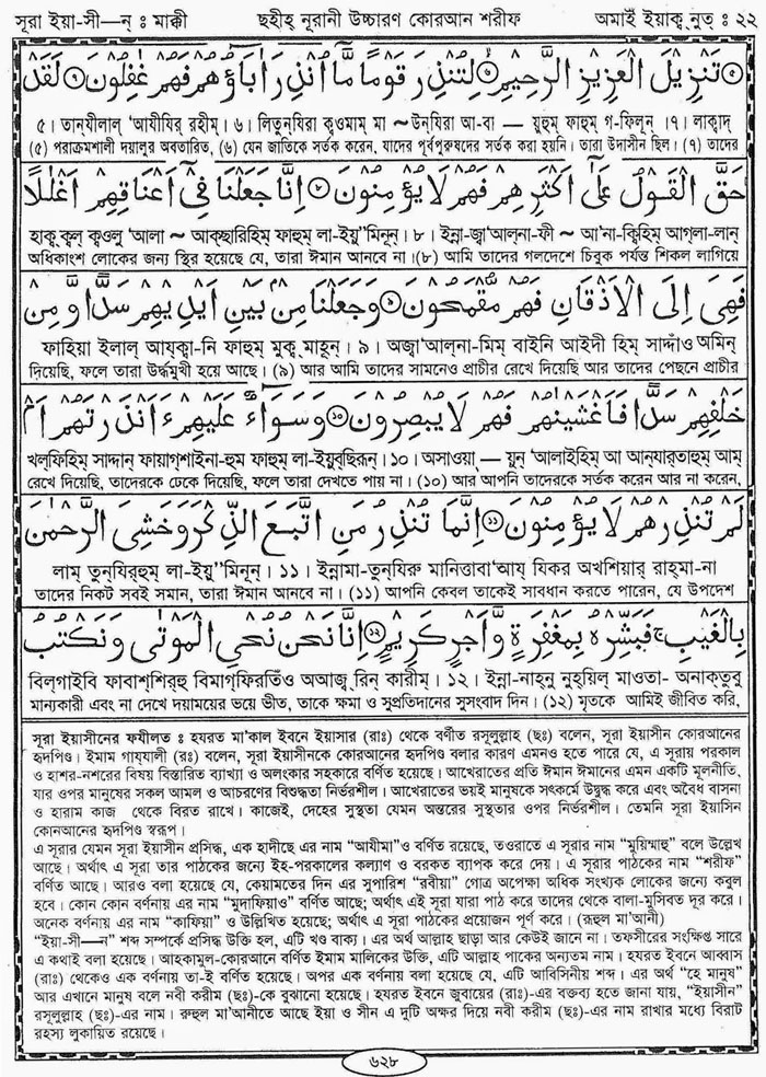 ৩৬. সূরা ইয়াসিন বাংলা উচ্চারণ ও অর্থসহ | 36. Surah Ya-Sin | سورة يس ...