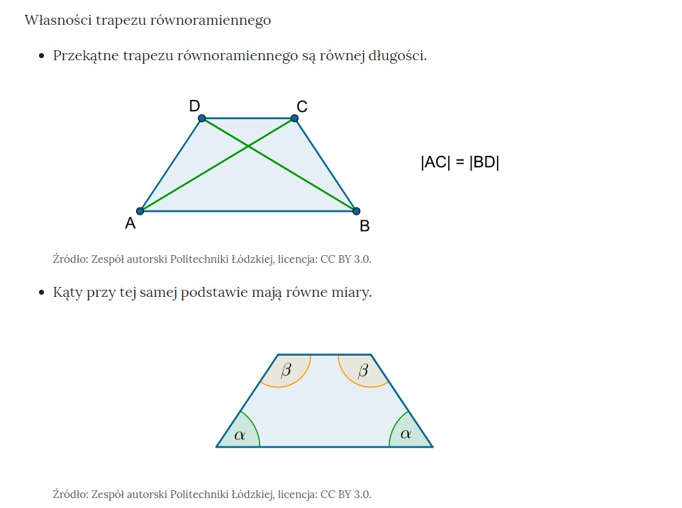 Matematyka uczy: Trapezy - budowa, rodzaje oraz własności kl.5