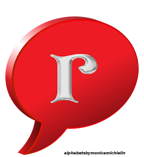 M. Michielin Alphabets: RED BUBBLE SPEECH BALLOON ALPHABET