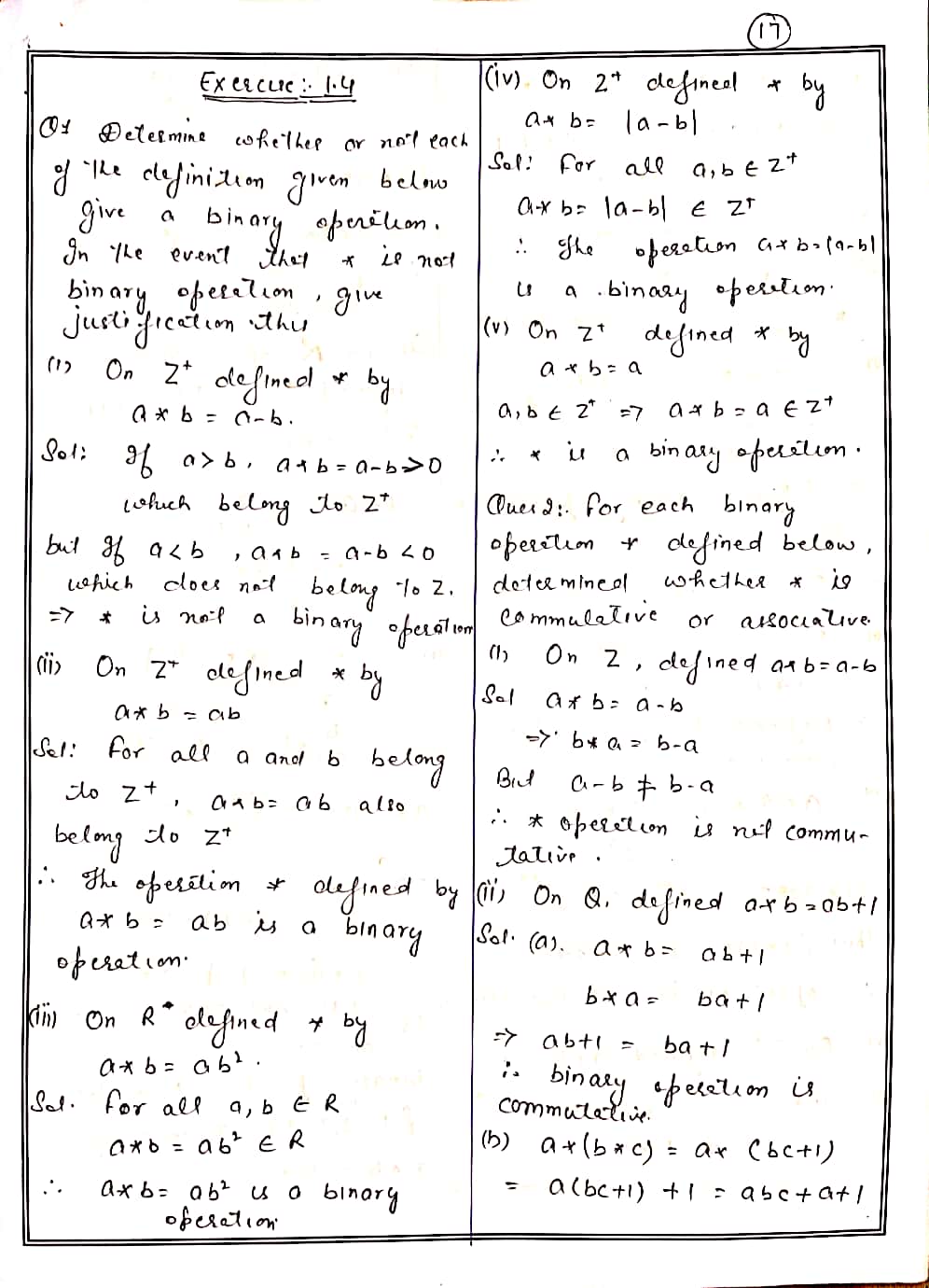 Relation and Function Class 12th Math Handwritten Notes