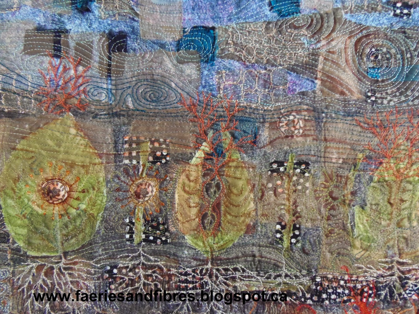 Faeries and Fibres: More thread art
