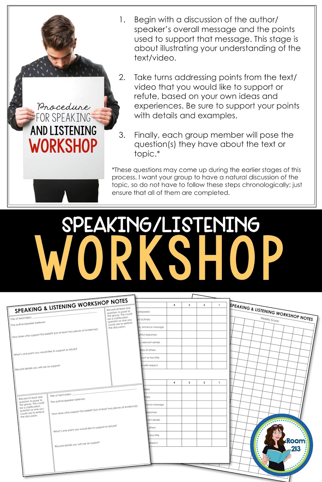 Speaking and listening in your reading and writing workshop | Room 213