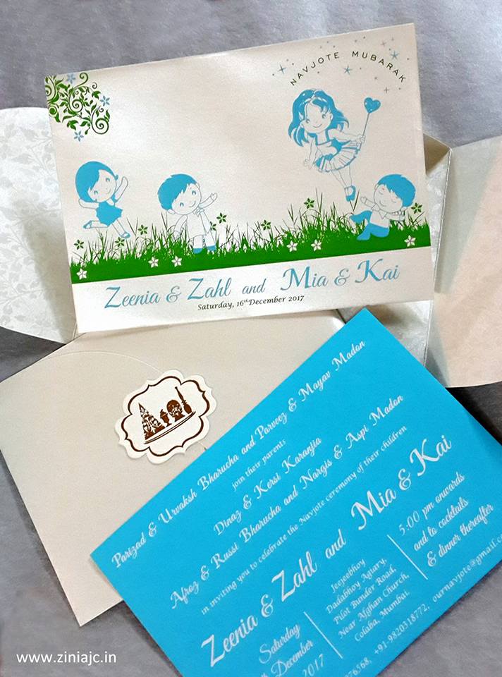 ZINIA JC : Navjote Invitation Card Designs By Zinia JC For The Parsi ...