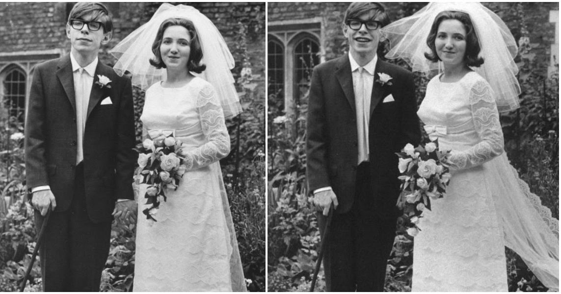 A Very Dapper Stephen Hawking and His Wife Jane at Their Wedding in ...