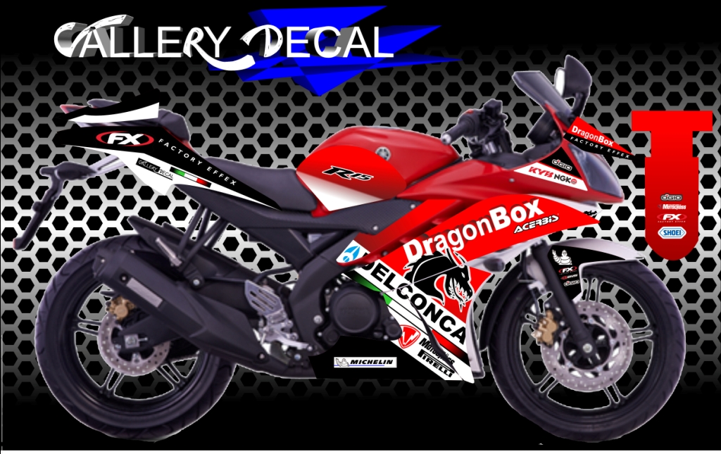 GALLERY DECAL: Decal striping yamaha R15
