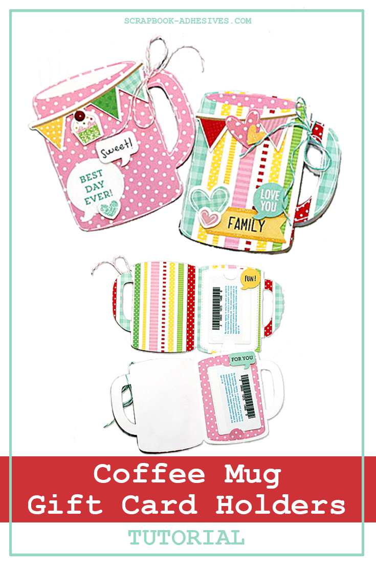 crafty goodies: Coffee Mug Gift Card Holders with Scrapbook Adhesives ...