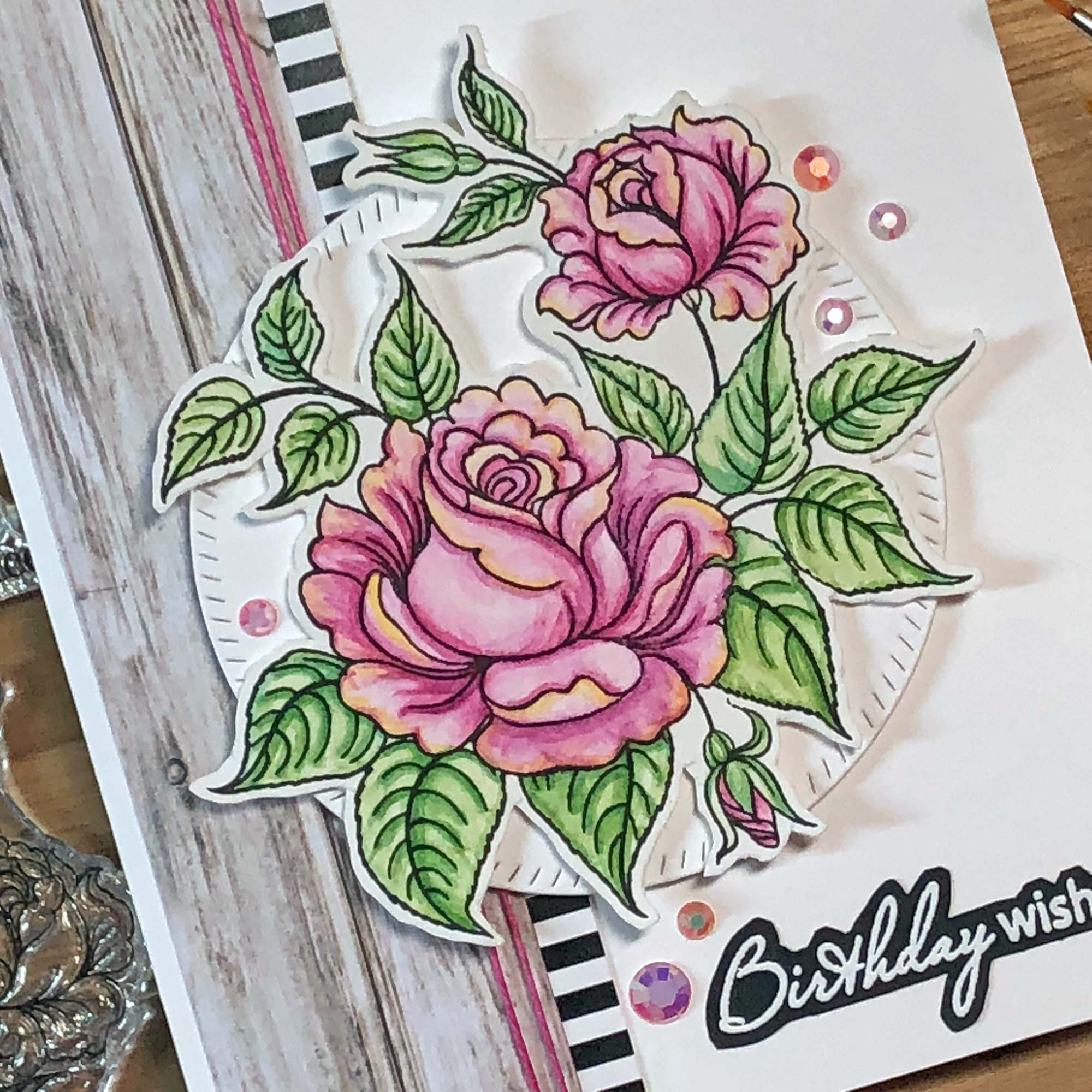 Stop and Stamp the roses: Simple CAS card, watercolored roses and a ...