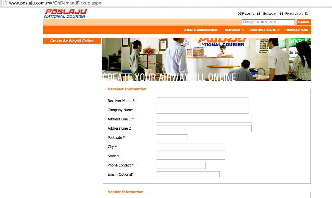 Super Simple SAHM: Poslaju Online Airway Bill