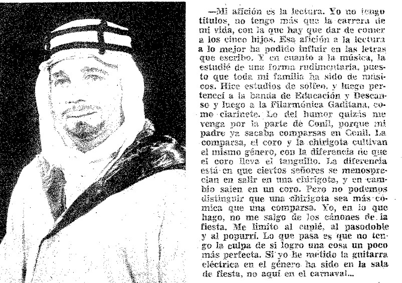 CONIL DE LA FRONTERA EN LA PRENSA: CONIL Y PACO ALBA (1969 y 1973).
