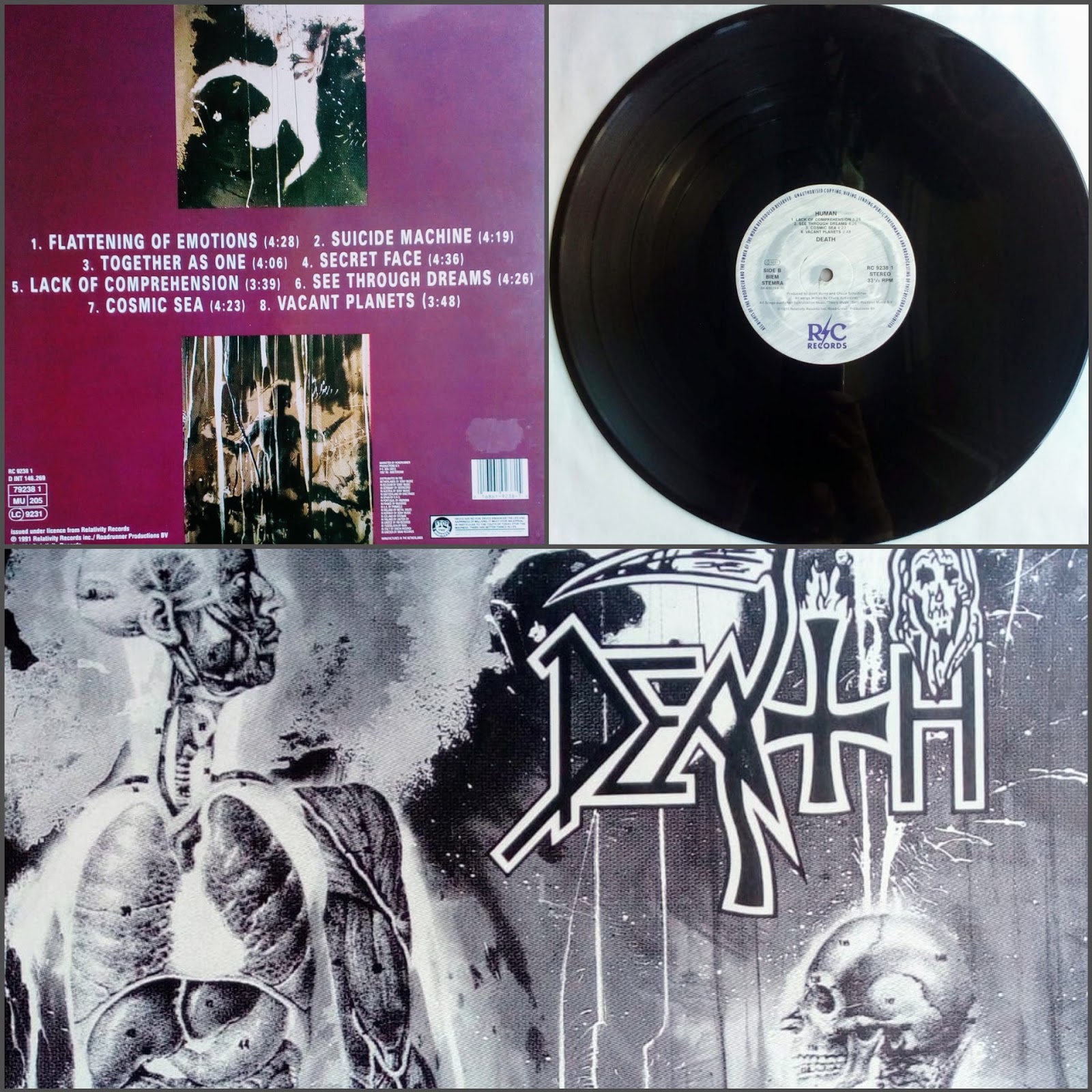 hardcore/metal vinyl: death - human (original pressing)